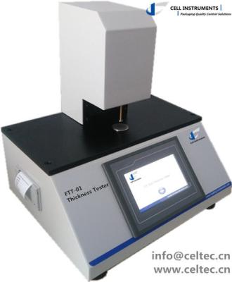 China Textile Thickness Tester Mechanical Scanning 0-2mm 0.1μm Resolution ISO 4593 ASTM D374 for sale