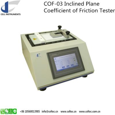 China Inclined Plane Coefficient of Friction Tester Static COF Tester 0 to 60 Degree Angle Range ASTM D4918 for sale