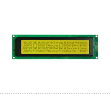 China STN Yellow Green Small LCD Module 40×4 Character 190.0x54.0x15.0 Outline Type for sale