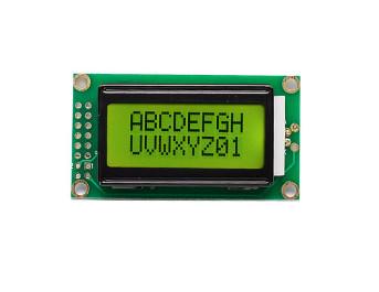 China 58.0ｘ32.0ｘ10.0 Outline Character LCD Module , STN Yellow Green LCD Module for sale