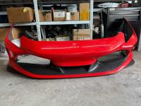 China Used OEM front bumper for Ferrari F8, beautiful red paint finish, ready for direct installation. OE Part No.: 985983438 for sale