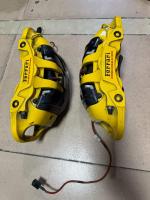 China Original yellow front brake calipers removed from Ferrari F8 after upgrade, fully functional. OE Part Numbers: 338888, 338889 for sale