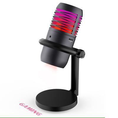 China Live Stream Condenser Mic with RGB Lights Mute/Gain/Headphone Output/Volume Control for sale