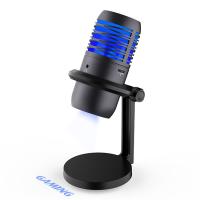 China RGB Lighting USB Condenser Microphone For Streaming And Recording for sale