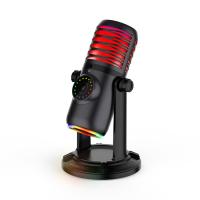 China Streaming Podcast Condenser Mic USB RGB Gaming Microphone for Laptop PC PS4 PS5 for sale