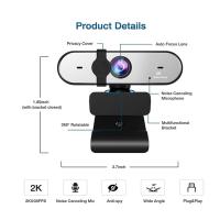 China 2K Autofocus Full HD Webcam 1080P 60FPS USB PC Webcam With Dual Microphone for sale