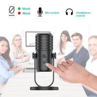 China 16bit 24bit USB Condenser Microphone 48KHZ Live Recording Microphone for sale