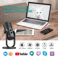 China Professional USB Condenser Microphone Fast Mute Recording Studio Microphone for sale