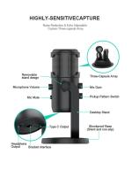 China Portable USB Recording Condenser Mic , karaoke Condenser Microphone For Youtube Kids for sale
