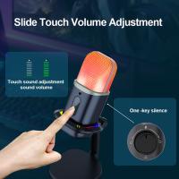 China RGB USB Condenser Microphone Omnidirectional Cardioid Microphone With LED Lights for sale