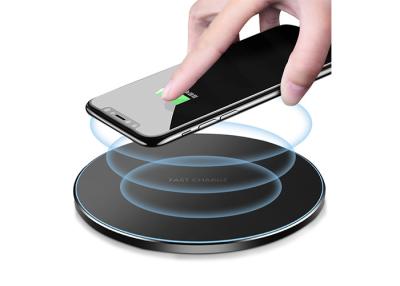 China CE LED Glowing 10W QI Standard Wireless Charging Pad for sale