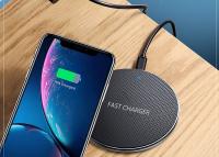 China Aluminium Samsung 5W QI Standard Wireless Charging Pad for sale