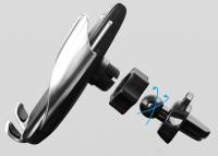 China White Auto Clamping Vent Mount 10W QI Wireless Car Charger for sale