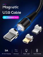 China LED 3 In 1 5V 3A 9V Magnetic Lightning Charging Cable for sale