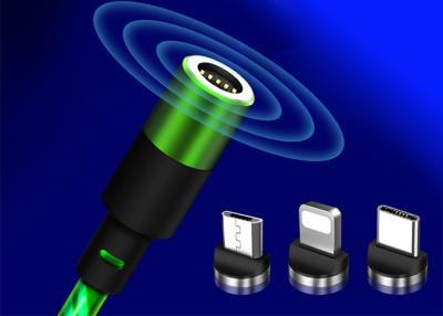 China LED Flowing 5V 3A 9V Usb Type C Magnetic Charging Cable for sale
