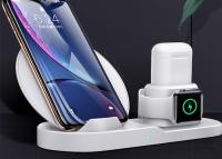 China USB Cable 10mm ABS 5W 3 In 1 QI Wireless Charger for sale