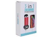 China 5200mAH CE Power Bank 3 In 1 QI Wireless Charger for sale