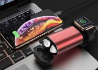 China 3 In 1 2100mA MAX 2.5W QI Standard Wireless Charging Pad for sale