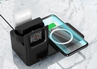 China ABS Multifunction Pearl White 10W 3in1 Wireless Charger for sale