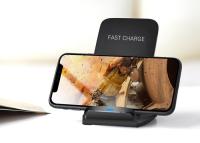 China FCC 6mm ABS QI Enable 10w Wireless Charger Stand for sale