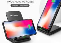 China FCC 6mm ABS QI Enable 10w Wireless Charger Stand for sale