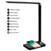 China Foldable 10W 5V Led Desk Lamp With Wireless Charger for sale