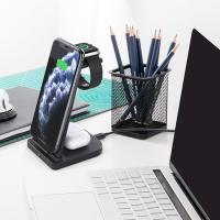 China 3W 9V 1.1A Foldable 6mm 10W Wireless Charger 3 In 1 for sale