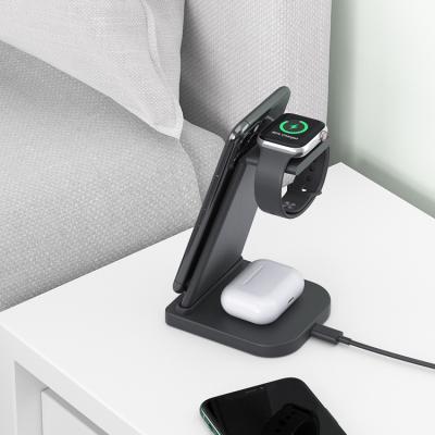 China 3W 9V 1.1A Foldable 6mm 10W Wireless Charger 3 In 1 for sale