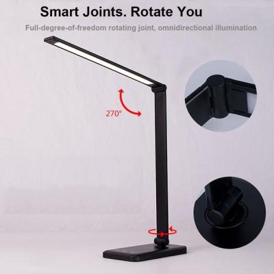 China Foldable 10W 5V Led Desk Lamp With Wireless Charger for sale