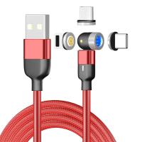 China 3Pin Data Transfer Magnetic 540 Degree 3A Micro Usb Cable for sale