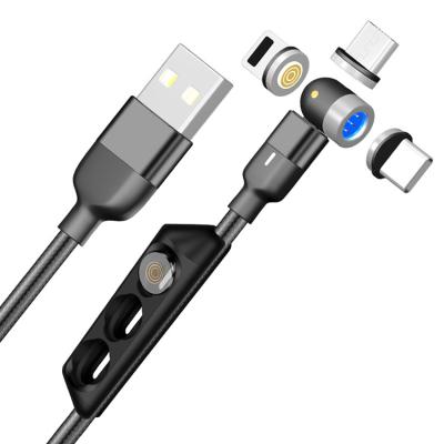 China 180 Degree Qi Standard USB C Magnetic 3 In 1 Charging Cable for sale
