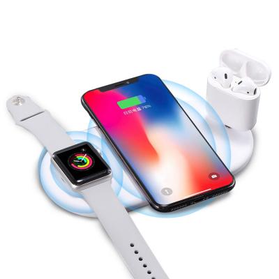 China Ultra Slim ABS 10W Qi 3 In 1 Fast Wireless Charger for sale