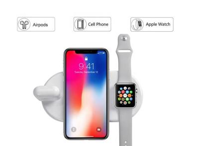China Airpods 10W 1.67A 3 In 1 Iphone Wireless Charging Standard for sale