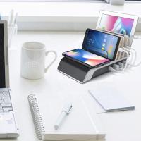 China 3 Ports USB 3.0 Type C 10W QI Wireless Charging Station for sale
