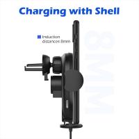 China Car Mount Auto Clamping 15W QI Wireless Car Charger for sale