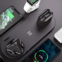 China Rotateble 5W Airpods Docking 3 In 1 QI Wireless Charger for sale