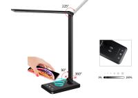 China Alu Touch Switch Desk Lamp 10W QI Wireless Charging Pad for sale