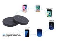 China Black 6mm 1.67A Micro USB QI Wireless Charger 10w for sale