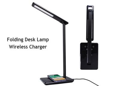 China Alu Touch Switch Desk Lamp 10W QI Wireless Charging Pad for sale