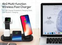 China OEM QI Standard 10W 3 In 1 QI Wireless Charger for sale