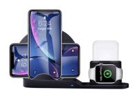 China QI Enabled 10mm 5W ABS 3 In 1 QI Wireless Charger for sale