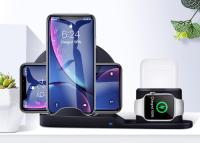 China Stand 9V 1.67A 10mm 3 In 1 QI Wireless Charger for sale