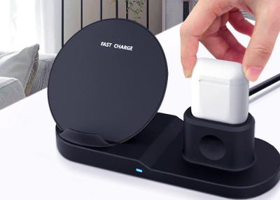 China Stand 9V 1.67A 10mm 3 In 1 QI Wireless Charger for sale