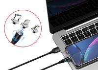 China 7PIN Cable 27g 360 Rotate Magnetic 3 In 1 Charging Cable for sale