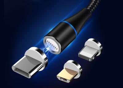 China 360 Rotate 2M 5V 3A Magnetic 3 In 1 Charging Cable for sale