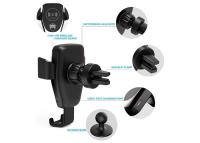 China 10W Qi Standard Phone Holder Car Wireless Charging for sale