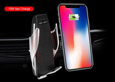 China Auto Clamping Infrared Sensor 10W QI Wireless Car Charger for sale