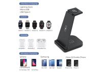 China ABS 35W 6mm 3 In 1 QI Usb C Phone Charging Dock for sale