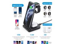 China Detachable 15W 3 In 1 QI Phone Charging Station Wireless for sale