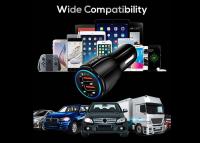 China Black FCC 2 USB Ports ABS QC 3.0 Car Charger for sale